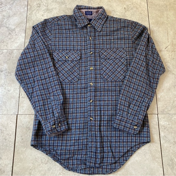 Vintage | Shirts | Vintage Briggs Wool Flannel Shirt Plaid Streetwear ...